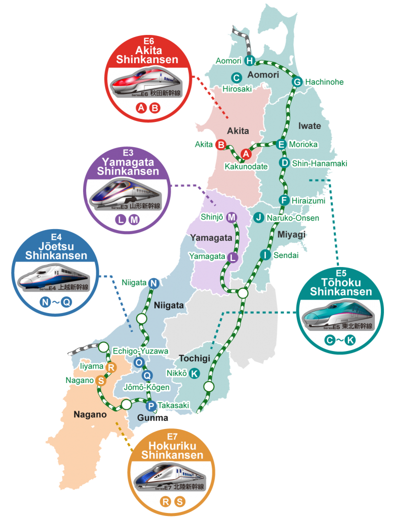 JR East map – World Surprise Travel